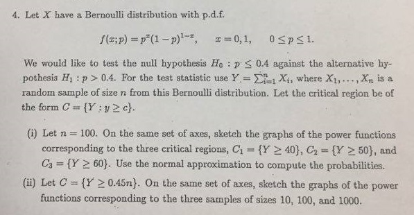 Solved Let X have a Bernoulli distribution with p.d.f. f | Chegg.com