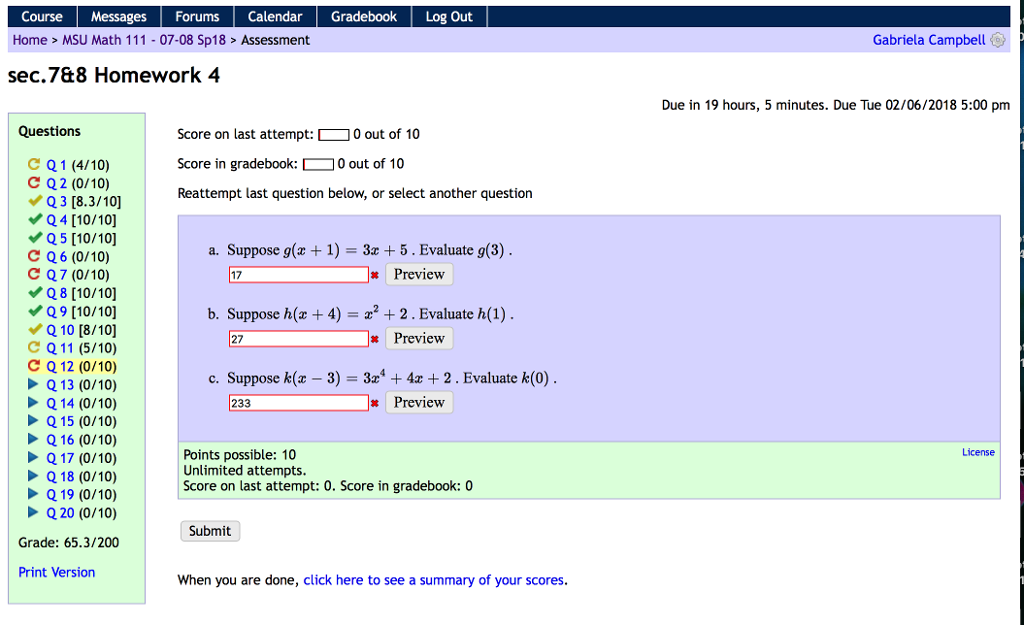 Solved Log Out Course Messages Forums Calendar Gradebook | Chegg.com