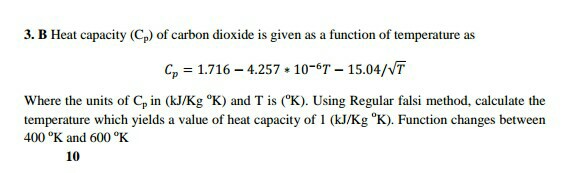 Solved Heat capacity (C_p) of carbon dioxide is given as a | Chegg.com