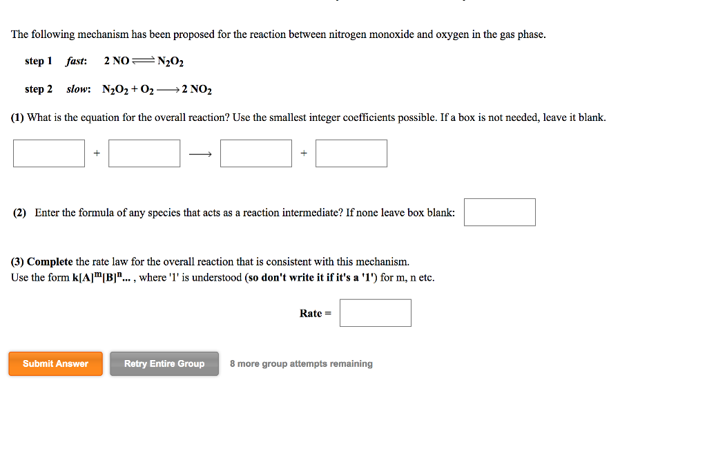 Solved The following mechanism has been proposed for the | Chegg.com