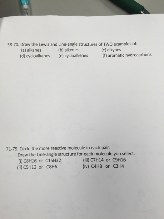 Solved Draw the Lewis and Line-angle structures of TWO | Chegg.com