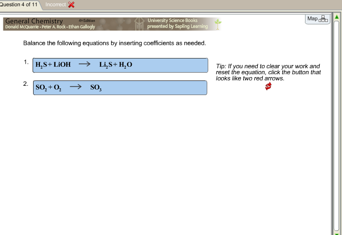 Solved Balance the following equations by inserting | Chegg.com