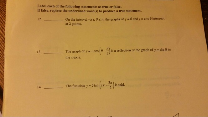 Solved Label each of the following statements as true or | Chegg.com
