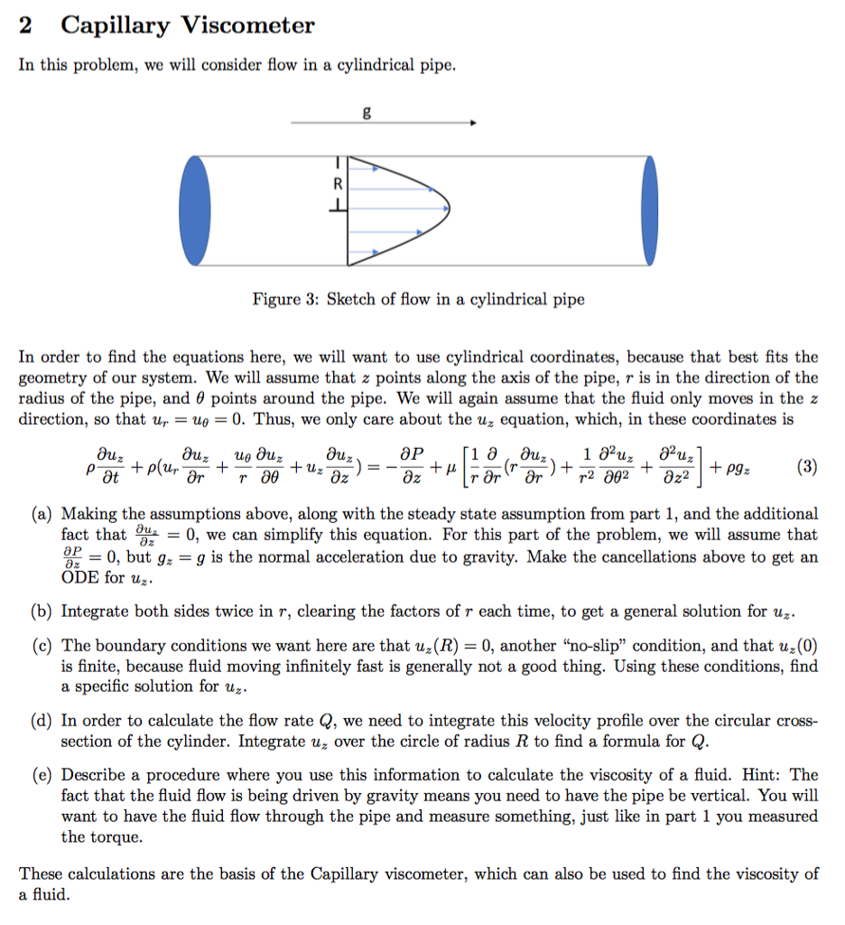 Solved In this problem, we will consider flow in a | Chegg.com Solved In this problem, we will consider flow in a | Chegg.com