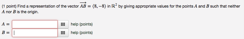 Solved -8) in R2 by giving appropriate values for the points | Chegg.com