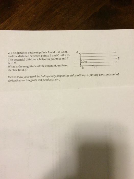 Solved The distance between points A and B is 0.5m, and the | Chegg.com