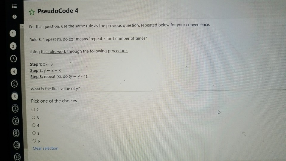 Solved ☆ Pseudocode 4 For This Question Use The Same Rule