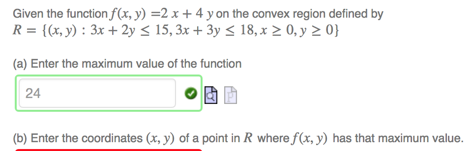 Solved Given the function f(x, y) -2x+4 y on the convex | Chegg.com