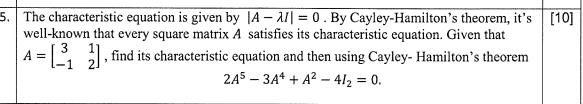 Solved The characteristic equation is given by |A - lambda | Chegg.com