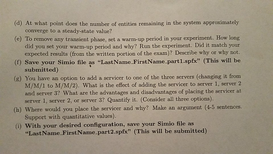 Solved 1. (S pts) Consider the customer service systems | Chegg.com