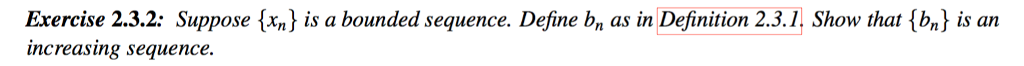 Solved Exercise 2.3.2: Suppose txn) is a bounded sequence. | Chegg.com