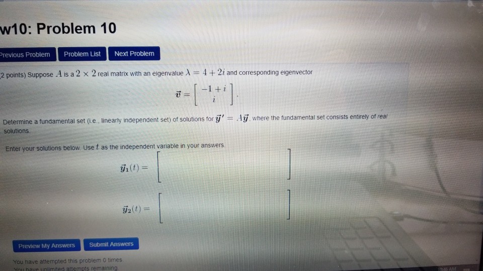 Solved w10: Problem 10 revious Problem Problem List Next | Chegg.com