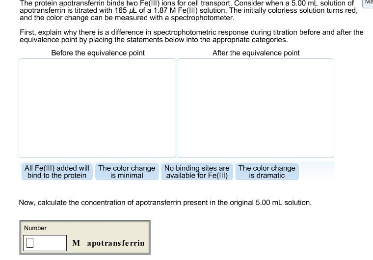 Solved The protein apotransferrin binds two Fe(lll) ions for | Chegg.com