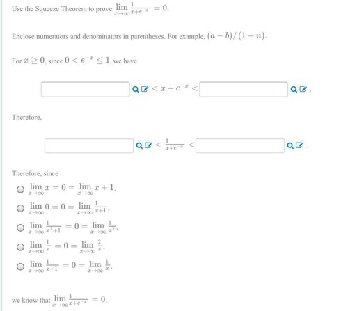 Solved Use the squeeze Theorem to prove lim x rightarrow | Chegg.com