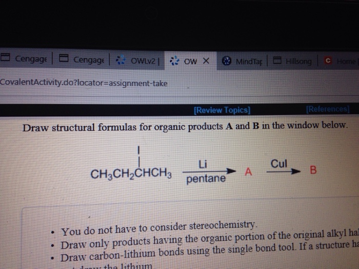 Solved: Draw Structural Formulas For Organic Products A An... | Chegg.com