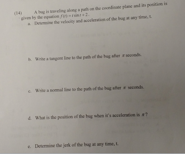 Solved A bug is traveling along a path on the coordinate | Chegg.com