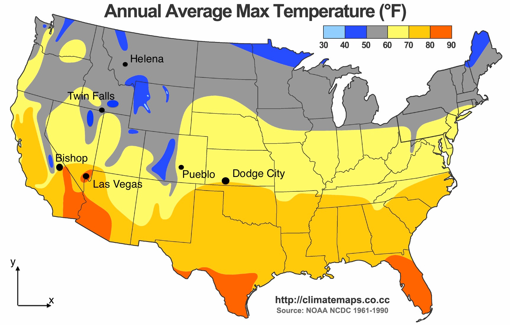 Use the Average Temperature map to answer the | Chegg.com