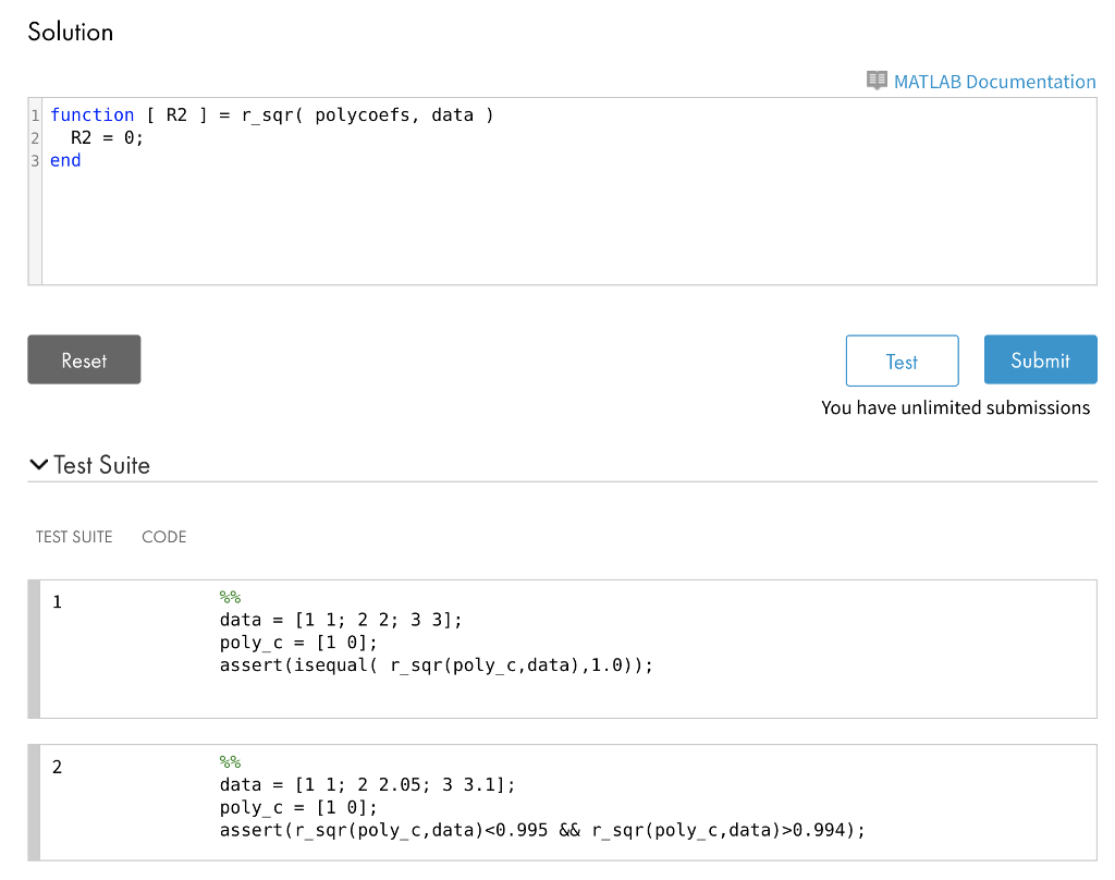 Solved Assessing data fits Problem Description Finally, the | Chegg.com