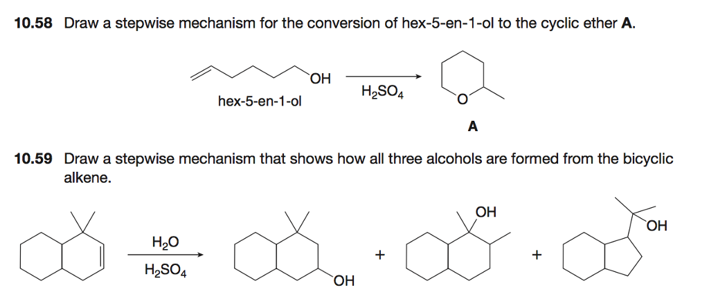 Solved Draw a stepwise mechanism for the conversion of | Chegg.com