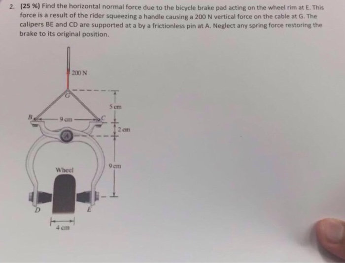 Solved Find the horizontal normal force due to the bicycle | Chegg.com