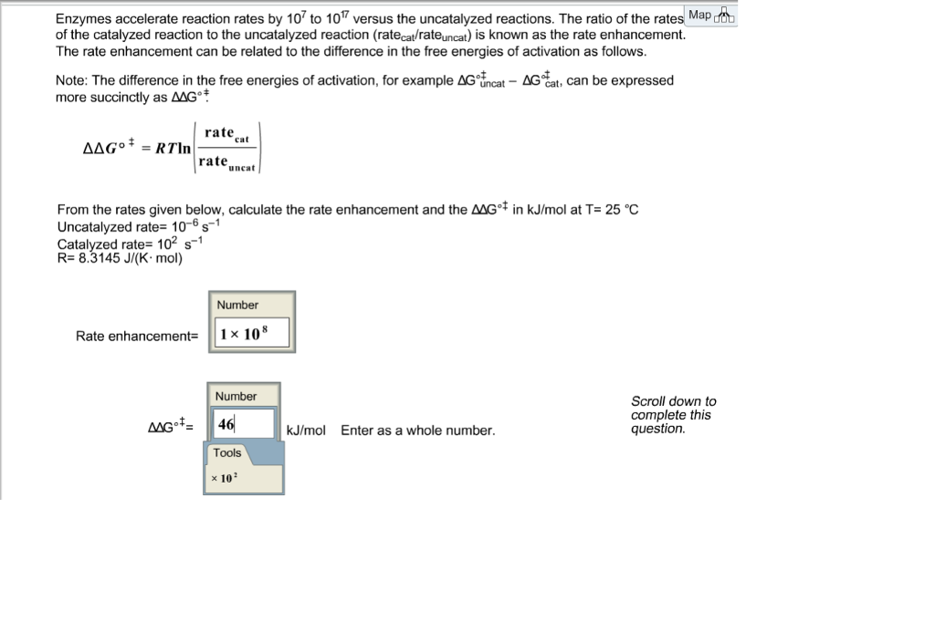 Solved Enzymes accelerate reaction rates by 107 to 107 | Chegg.com