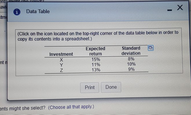 Solved Data Table 1 tm (Click on the icon located on the | Chegg.com