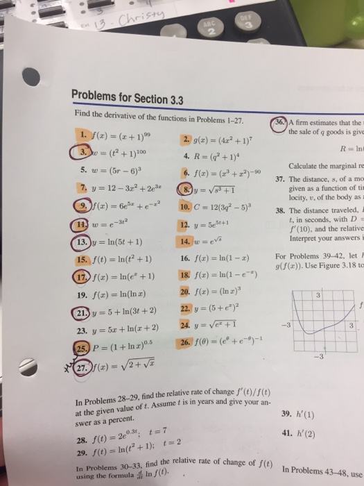 Solved Find the derivative of the functions in Problems | Chegg.com