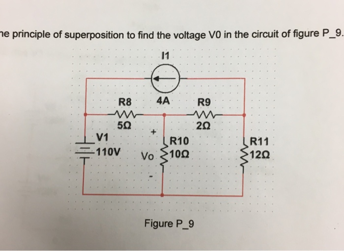 Solved The principle of superposition to find the voltage | Chegg.com
