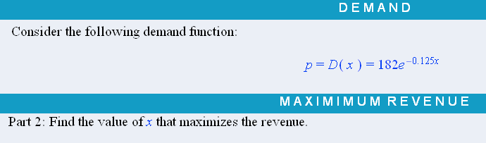 Solved DEMAND Consider the following demand function P =D(x) | Chegg.com