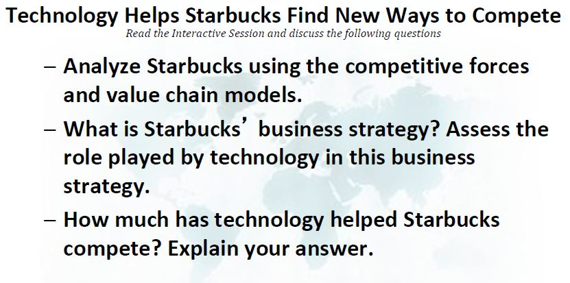 Solved Analyze Starbucks using the competitive forces and | Chegg.com