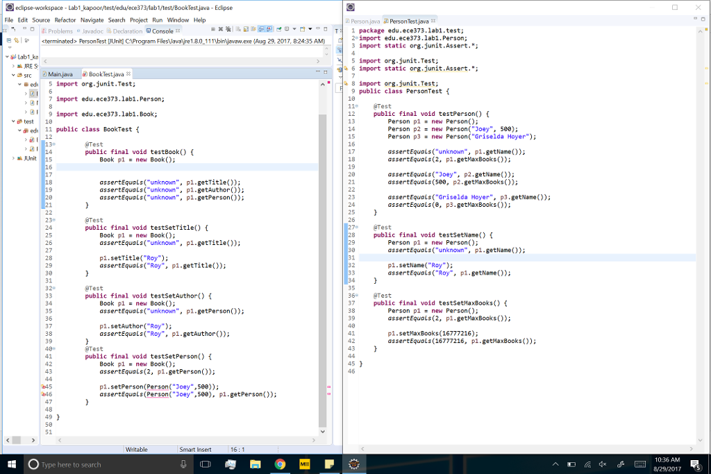 Solved Have to create a test file similar to that of the | Chegg.com