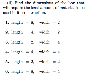 Solved A rectangular box with no top and two parallel | Chegg.com