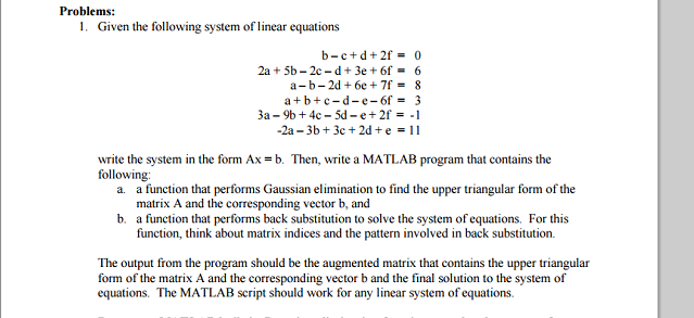 I need help performing gaussian elemination in | Chegg.com