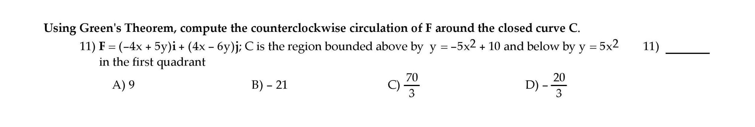 Using Green's Theorem, compute the counterclockwise | Chegg.com
