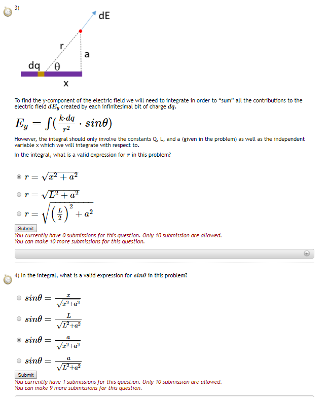Solved A uniform continuous line charge with net positive | Chegg.com
