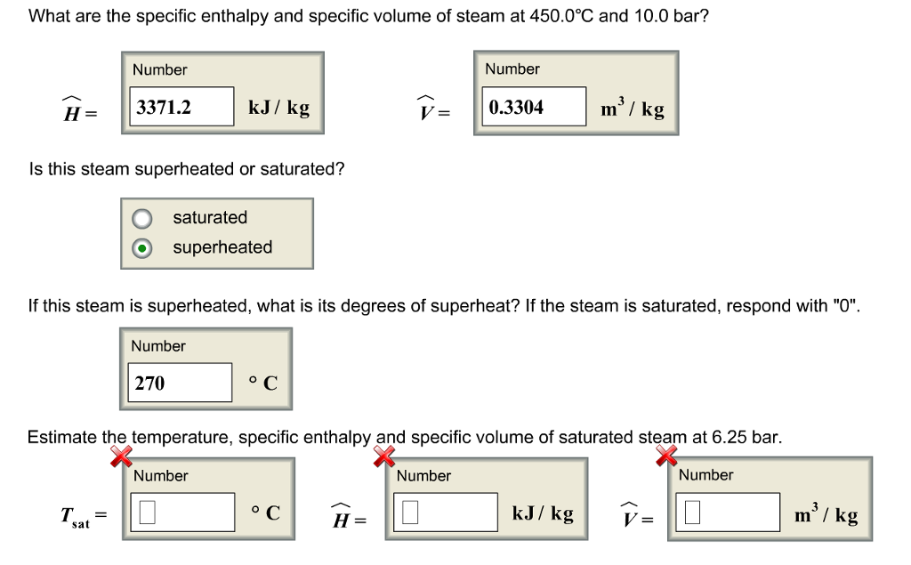 Solved What are the specific enthalpy and specific volume of | Chegg.com