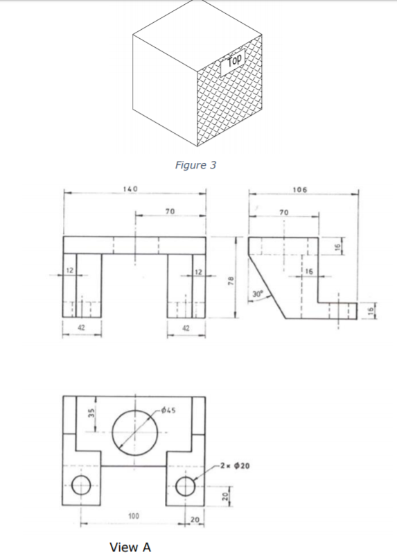 Solved Make an Isometric Drawing of the support bracket | Chegg.com