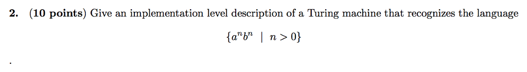 Solved 2. (10 points) Give an implementation level | Chegg.com