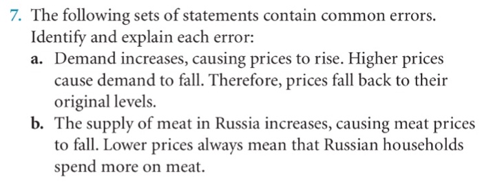 Solved 7. The following sets of statements contain common | Chegg.com