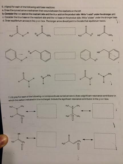 Solved For each of the following acid base reactions: Draw | Chegg.com