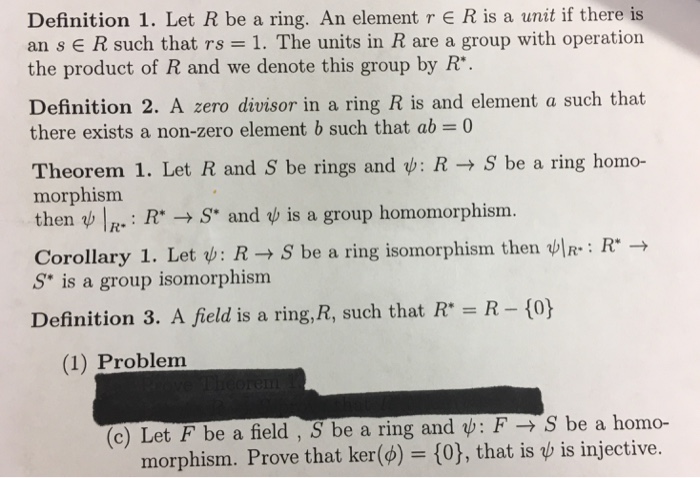 Solved Let R be a ring. An element r elementof is a unit if | Chegg.com