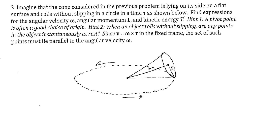Imagine that the cone considered in the previous | Chegg.com