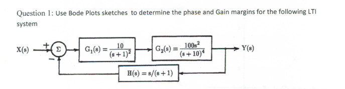 Solved Use Bode Plots sketches to determine the phase and | Chegg.com