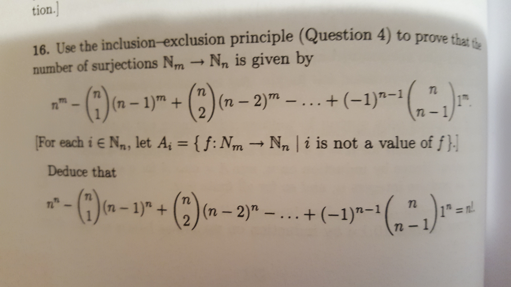 Solved tion. 16. Use the inclusion-exclusion principle | Chegg.com