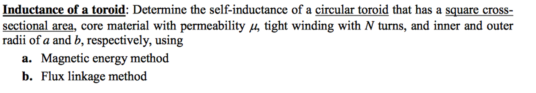 Solved Inductance of a toroid: Determine the self-inductance | Chegg.com