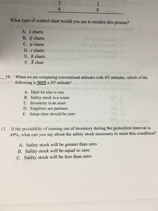 Solved What type of control chart would you use to monitor | Chegg.com