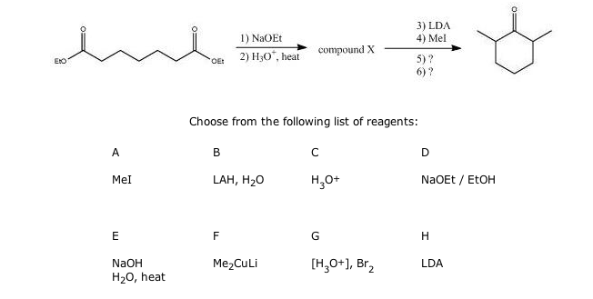 Solved What is Compound labeled "X", and choose from the | Chegg.com