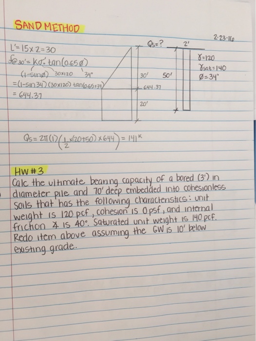 Solved SAND METHOD 2-23-10 にEx 2-30 120 30, 50' l-1-1-0-34, | Chegg.com