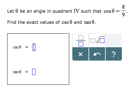 Solved Let theta be an angle in quadrant IV such that cos | Chegg.com