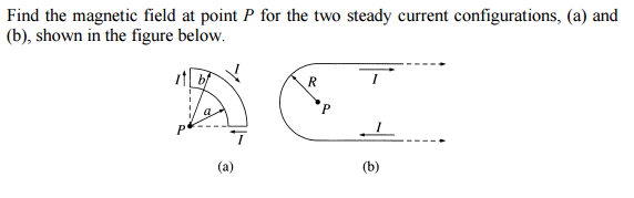 Solved Find the magnetic field at point P for the two steady | Chegg.com